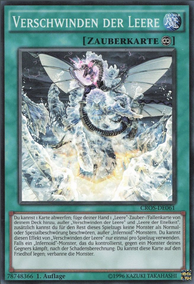 Recollectibles Sammelkarte Yugioh Karte Verschwinden Der Leere Deutsch