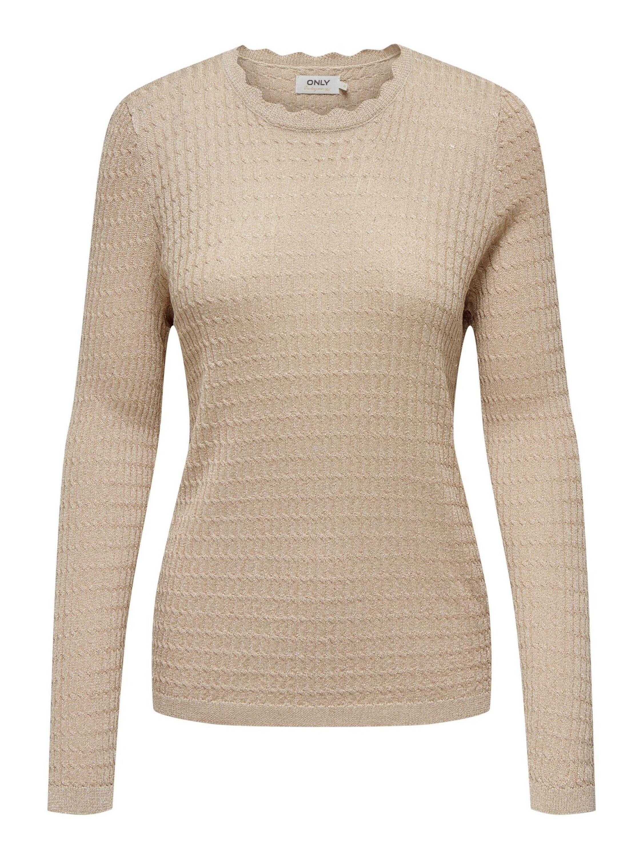 ONLY Strickpullover JULIETTE (1-tlg) Plain/ohne Details, Strukturierter Griff