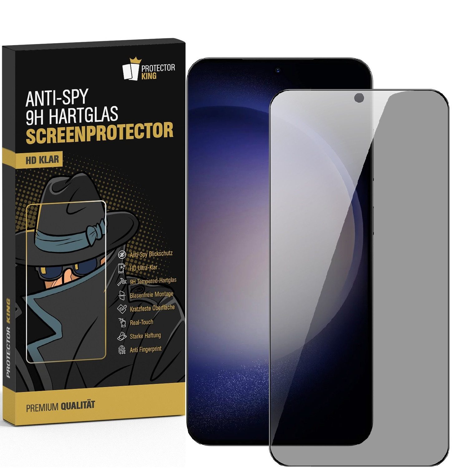 Protectorking Schutzfolie 3x Blickschutz 9h Panzerglas Für Samsung