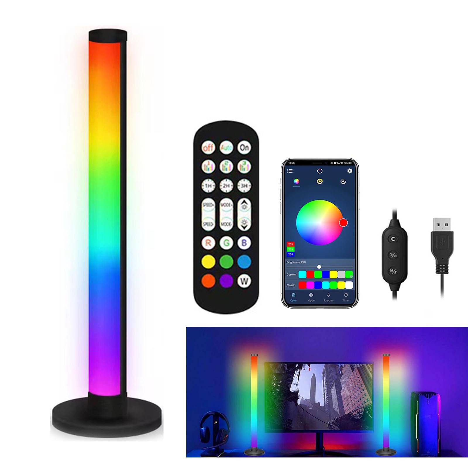 MUPOO LED-Streifen LED Lichtleiste 42cm RGB Smart LED Lightbar Sync mit Musik LED Stripe, LED ...