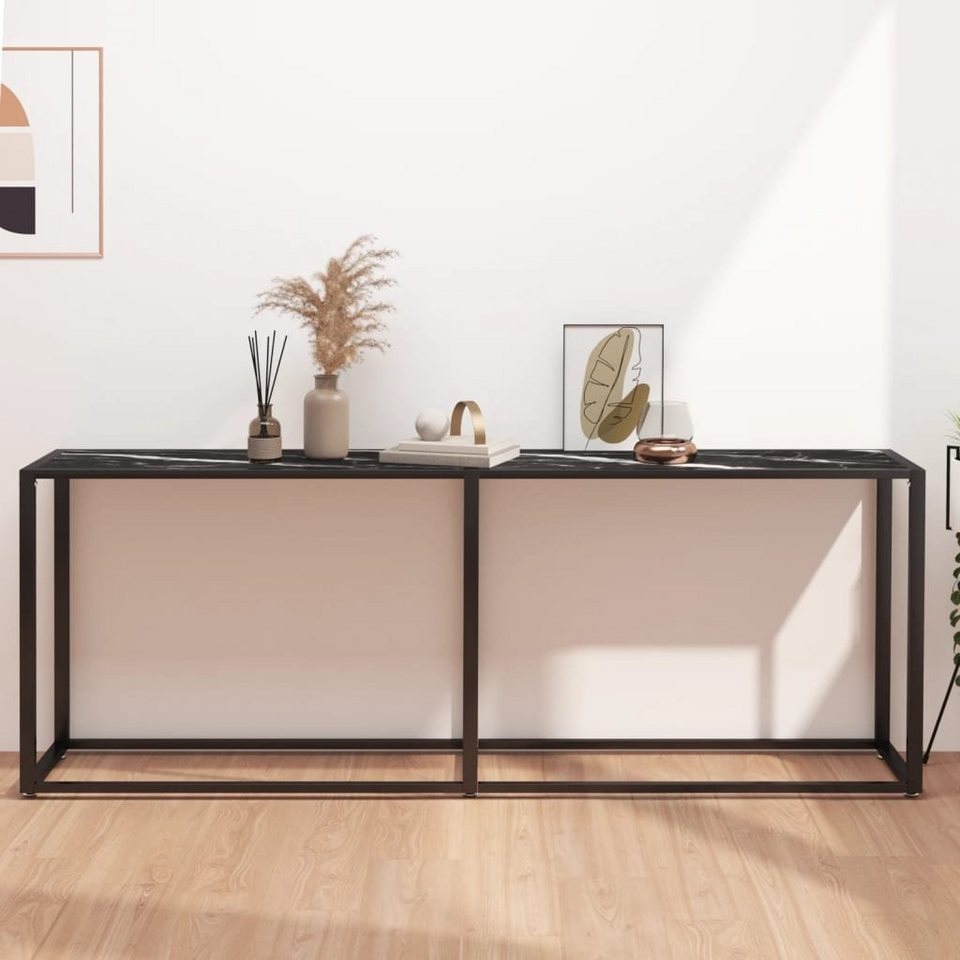 Möbelando Konsolentisch 3011343 Aus Hartglas Pulverbeschichteter