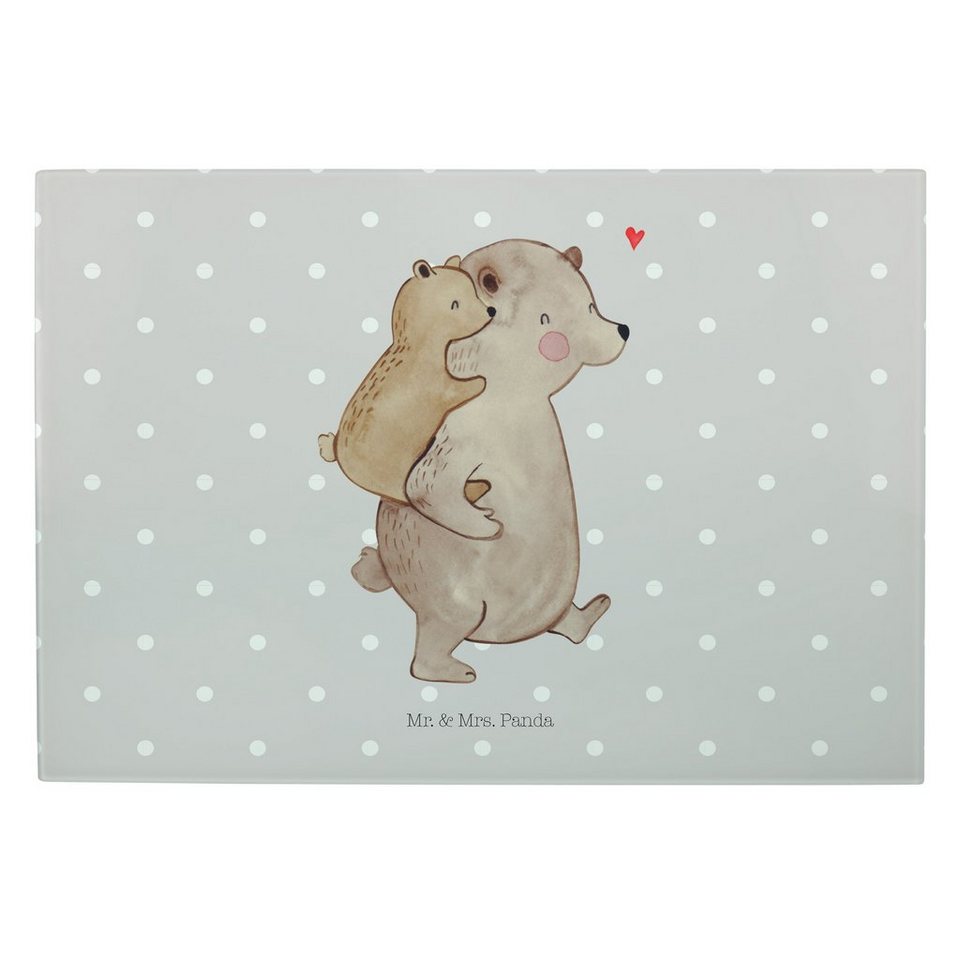 Mr And Mrs Panda Servierbrett Papa Bär Grau Pastell Geschenk
