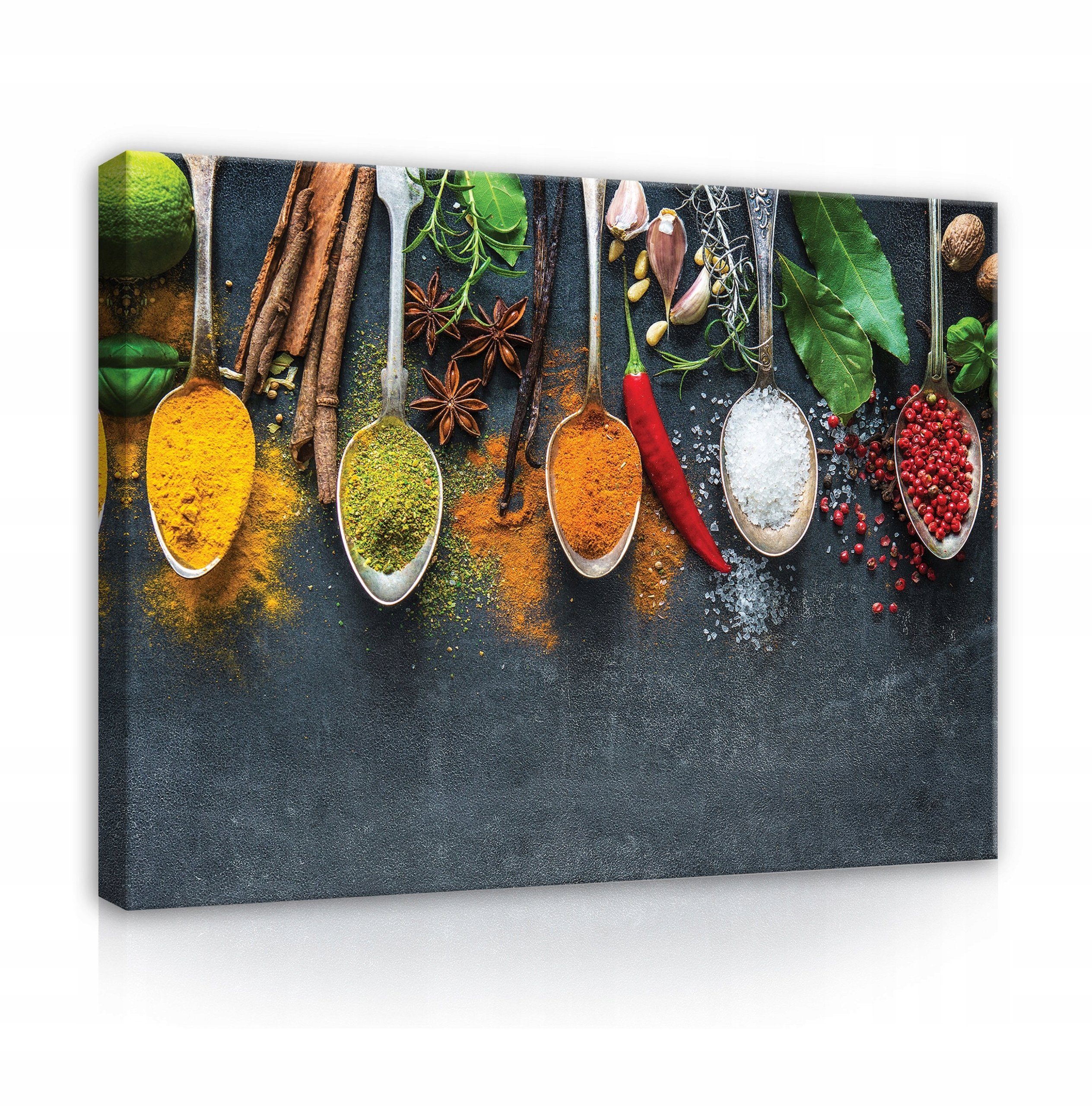 Wallarena Leinwandbild Gewürzen Und Kräutern Kochen Wandbild Groß Xxl