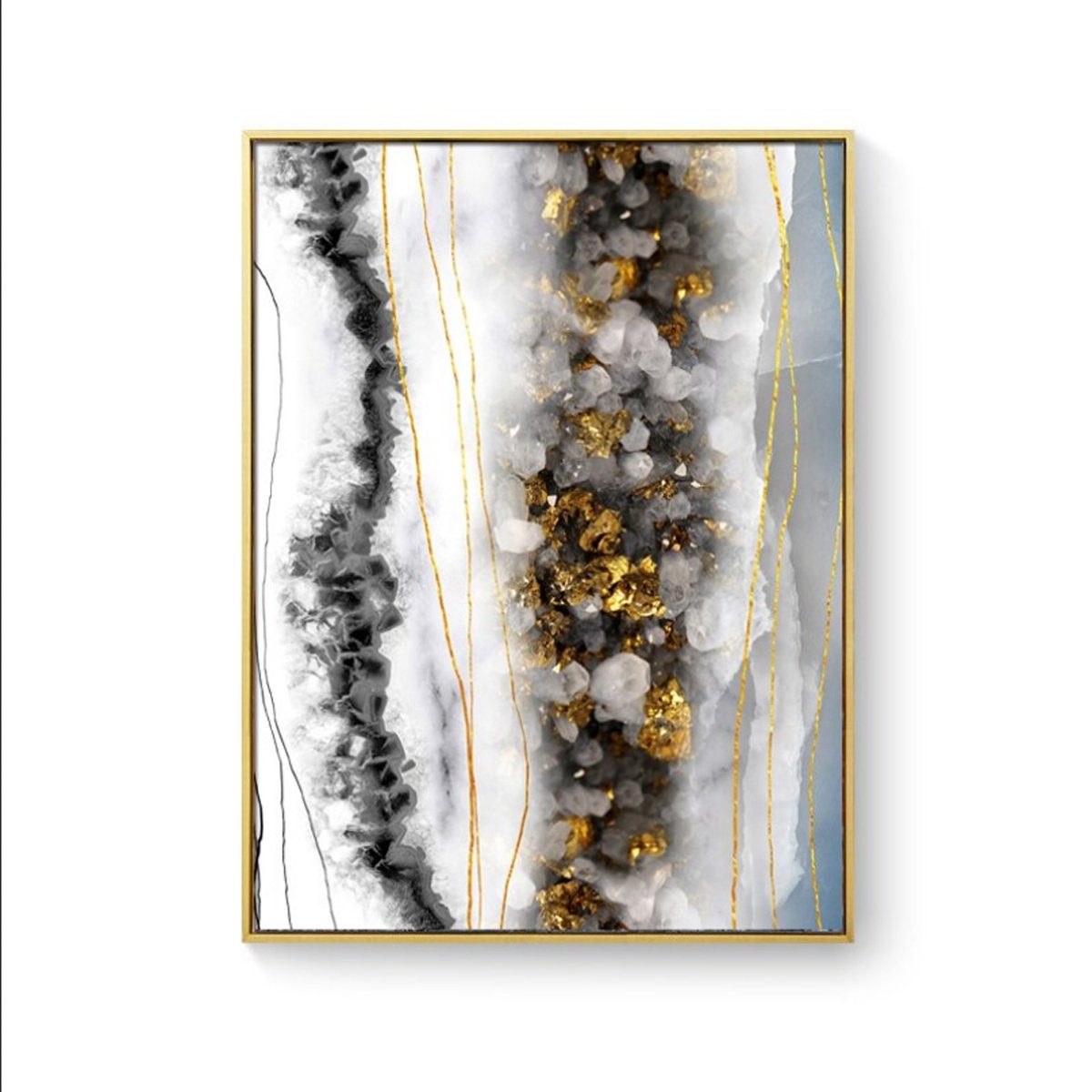 TPFLiving Kunstdruck (OHNE RAHMEN) Poster - Leinwand - Wandbild, Nordic Art - Abstrakte Marmor ...