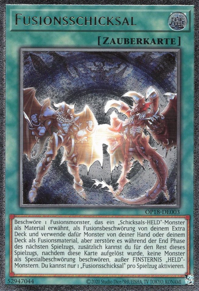 Recollectibles Sammelkarte Yugioh Karte Fusionsschicksal Yu Gi Oh