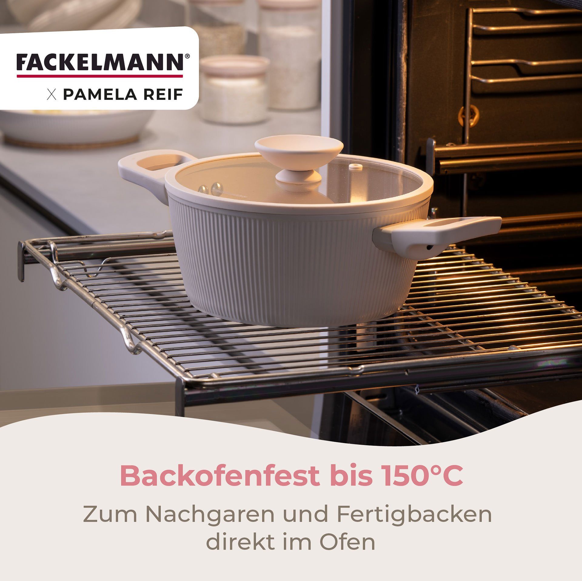 FACKELMANN Kochtopf mit Deckel, Kochgeschirr, Aluminiumtopf, Pastell ...