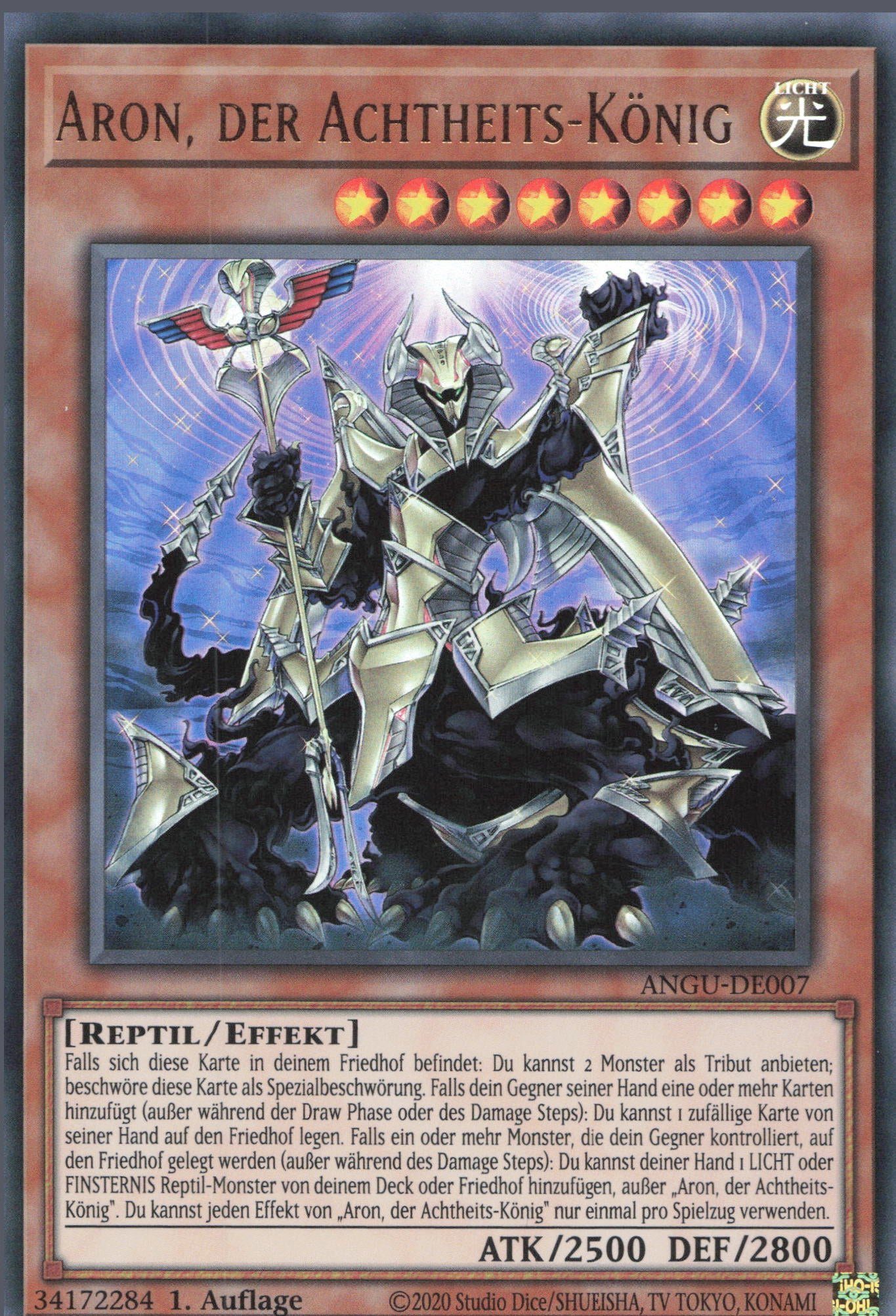 Recollectibles Sammelkarte Yugioh Karte Aron Der Achtheits König V1