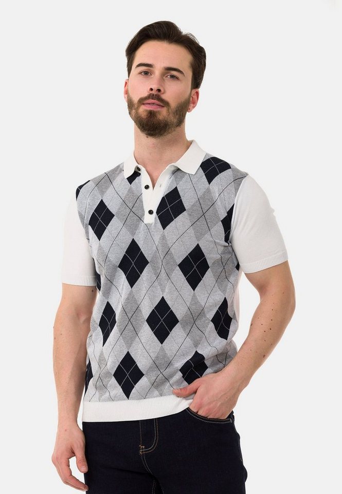 Cipo And Baxx Poloshirt Mit Coolem Rautenmuster