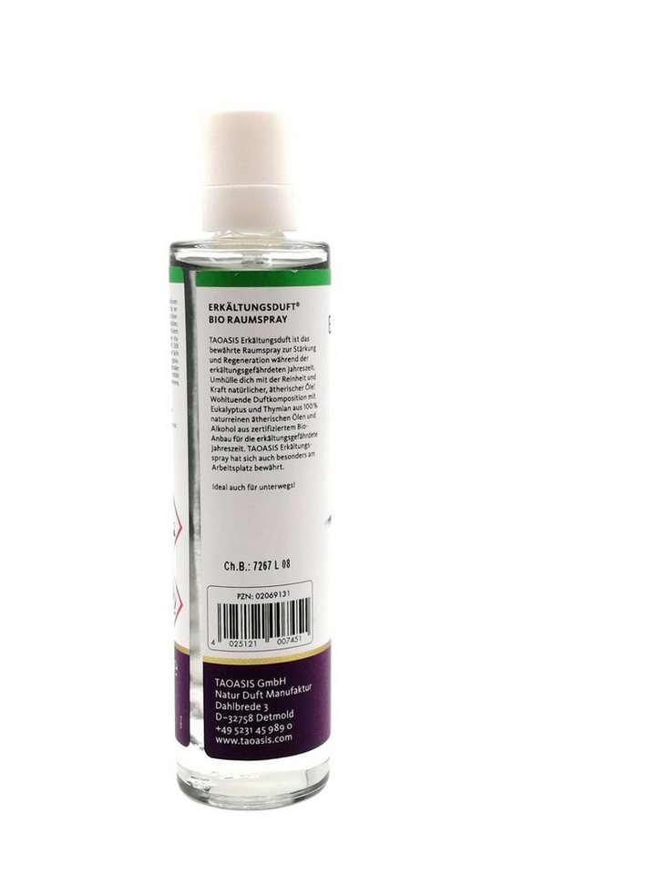 TAOASIS GmbH Natur Duft Manufaktur Raumduft ERKÄLTUNGSDUFT Raumspray, 50 ml TAOASIS GmbH Natur Duft Manufaktur Raumduft ERKÄLTUNGSDUFT Raumspray, 50 ml