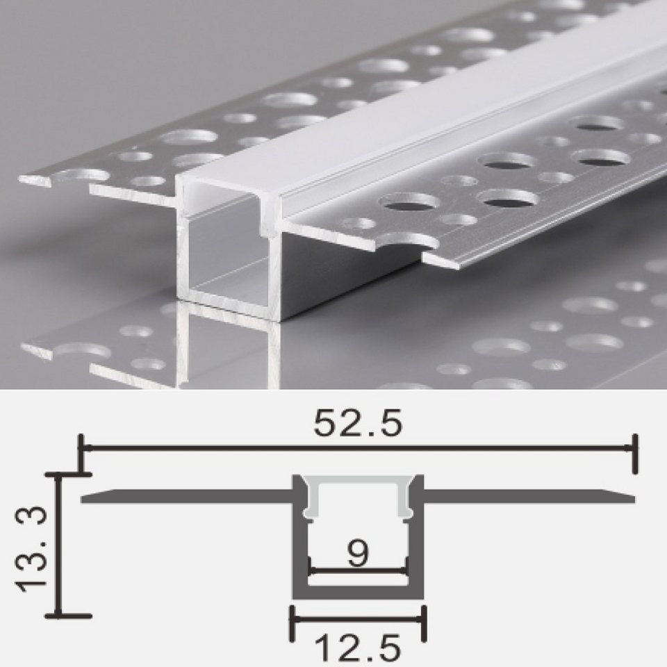 Energmix Led Stripe Profil 2m Alu Profile Unterputz Profil Trockenbau