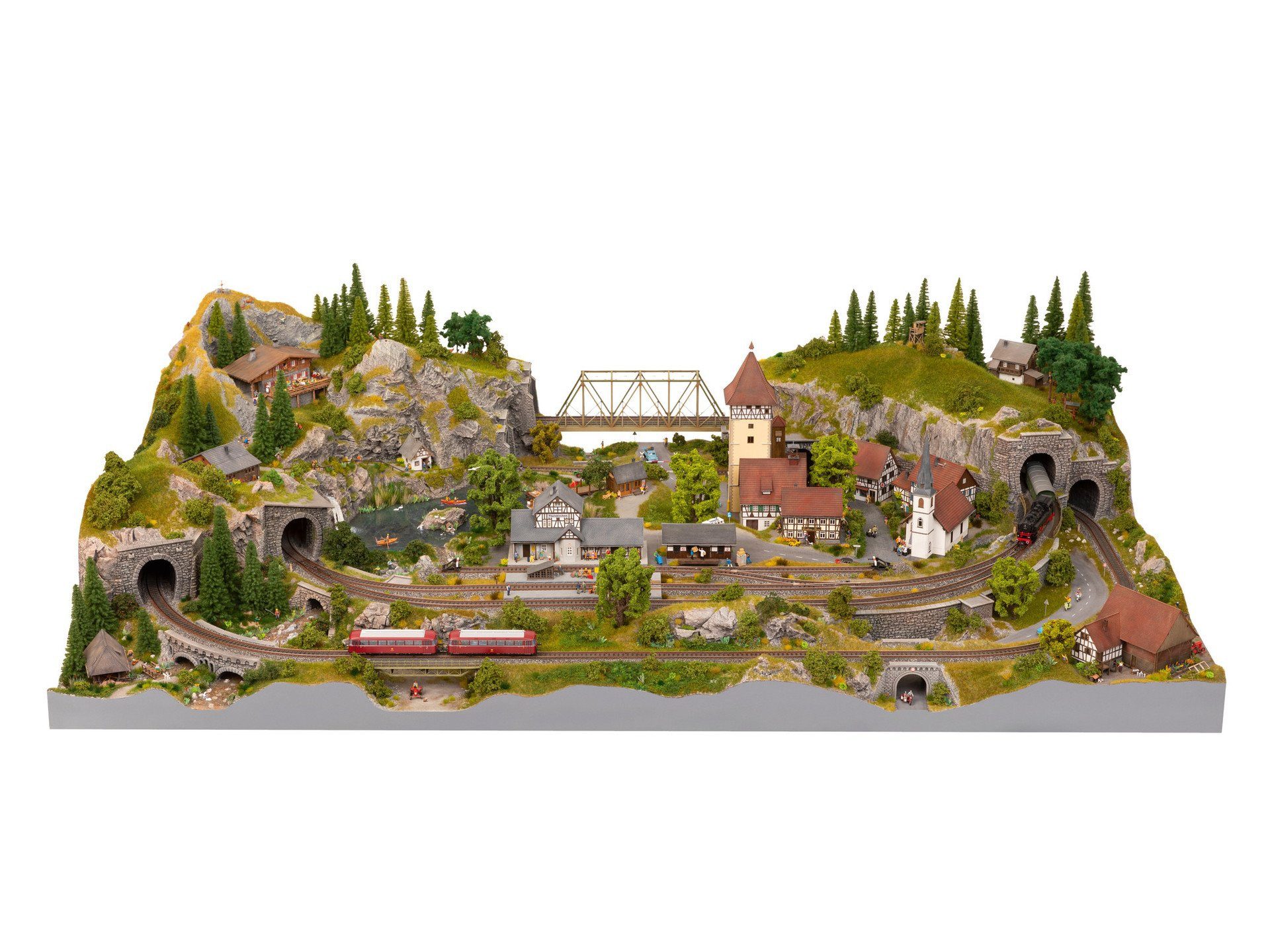 NOCH Modelleisenbahn-Straße Easy-Track Trassenbausatz 0053600, 2 ...