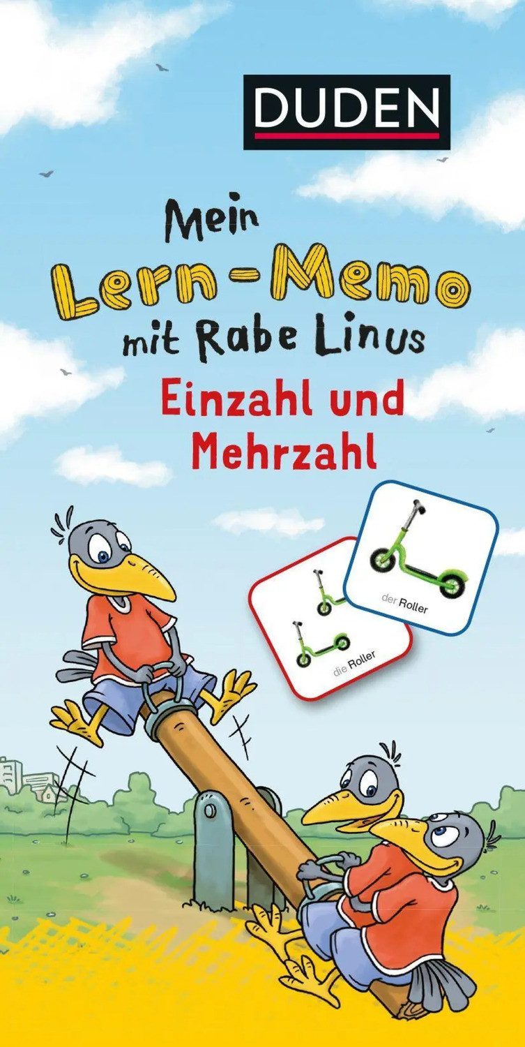 Duden Spiel Mein Lern-Memo mit Rabe Linus - Einzahl und Mehrzahl, Game ...