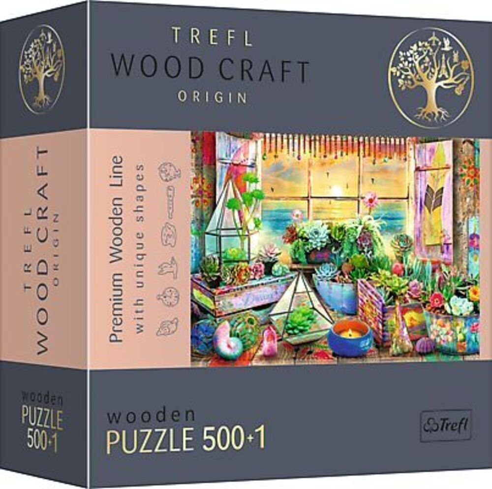 Trefl Puzzle Holz Puzzle 500+1 Beach House, 599 Puzzleteile