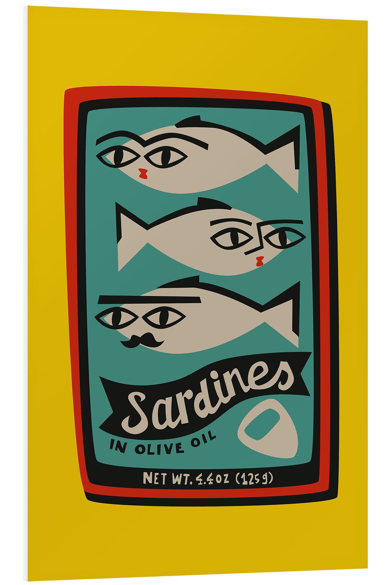 Posterlounge Forex Bild Fox And Velvet Sardines Küche Illustration