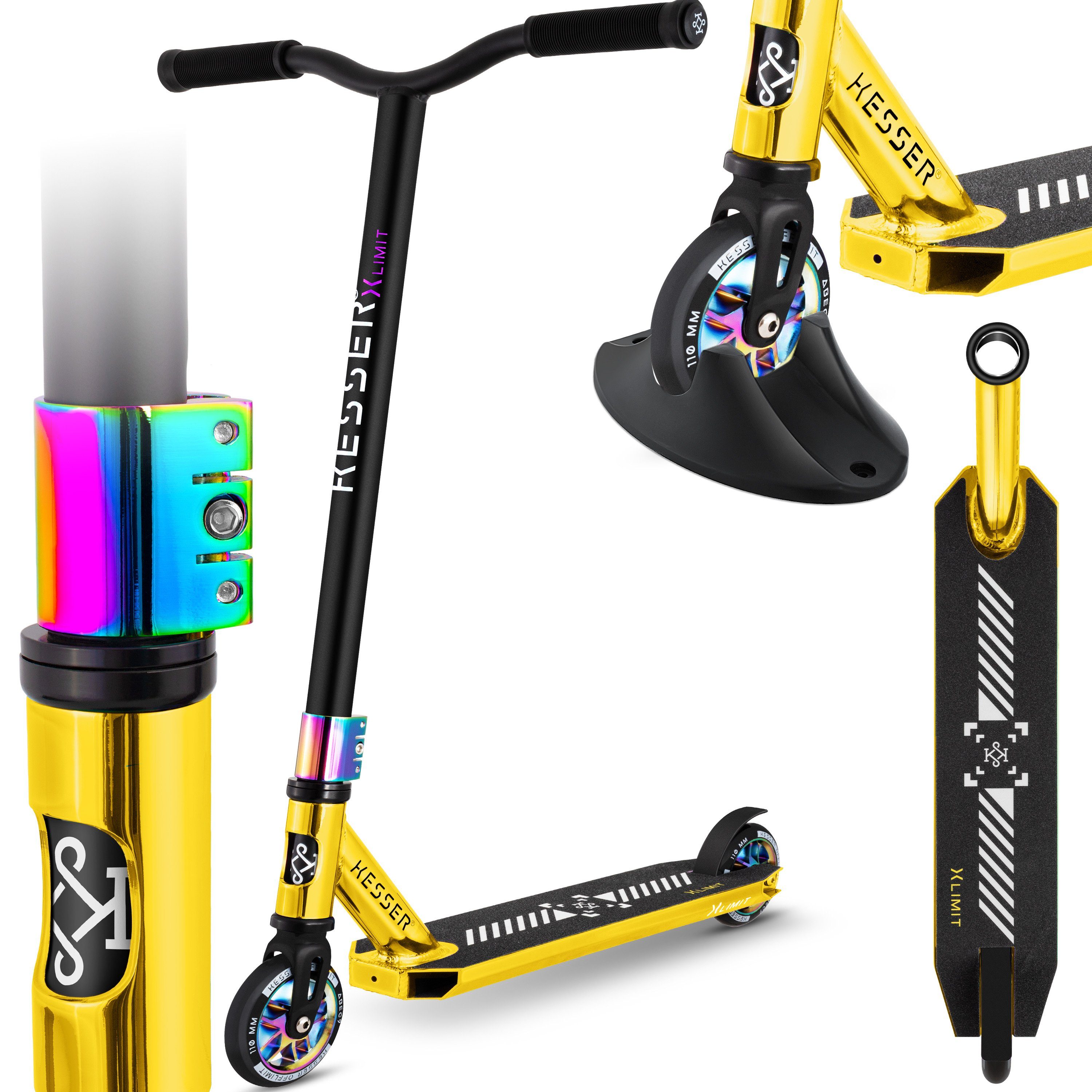 KESSER Scooter, Stunt Scooter X-Limit-Pro 360° Lenkung Funscooter ...