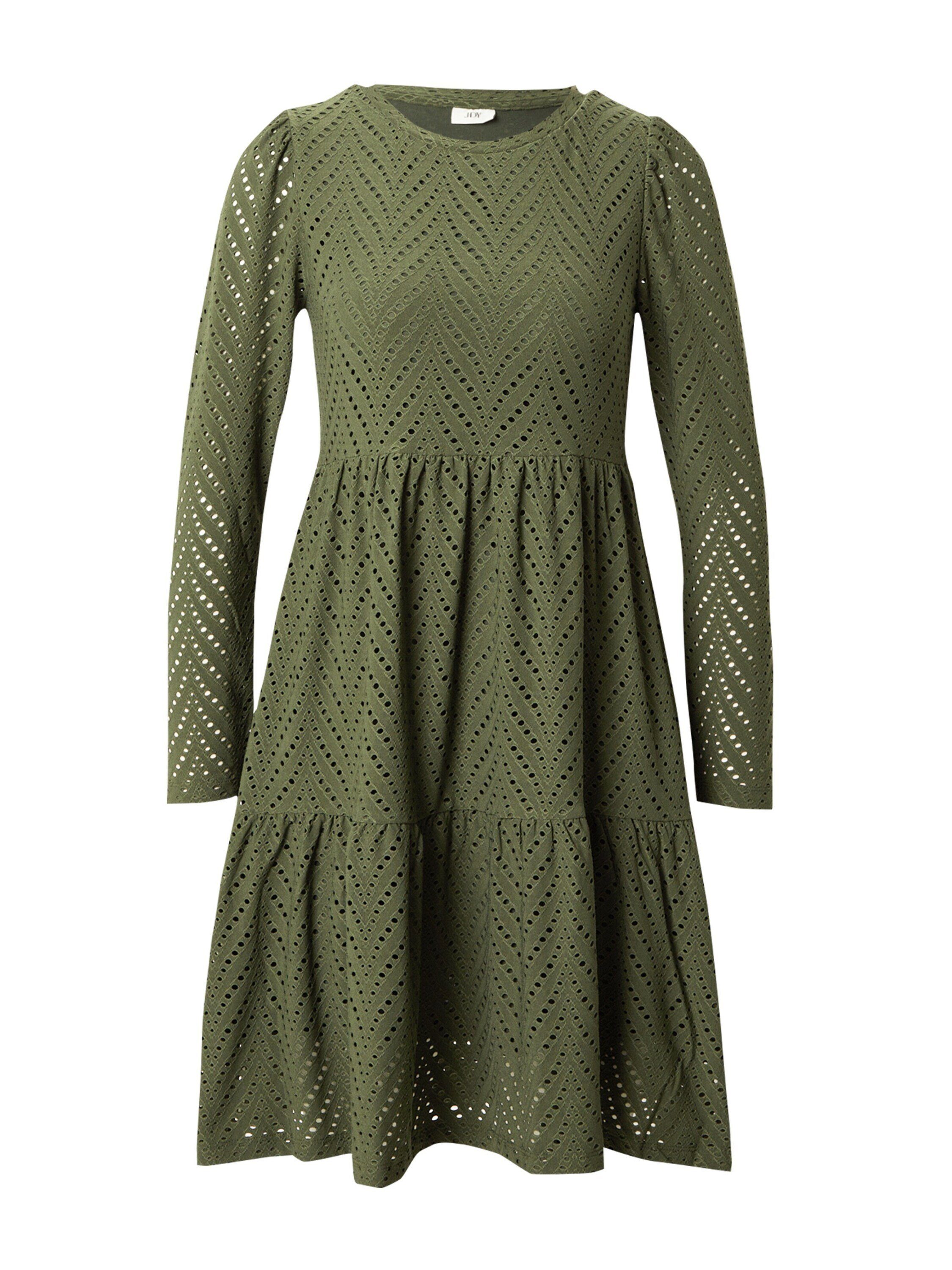 Jdy Midikleid Carla Cathinka 1 Tlg Lochmuster Volant Drapiert