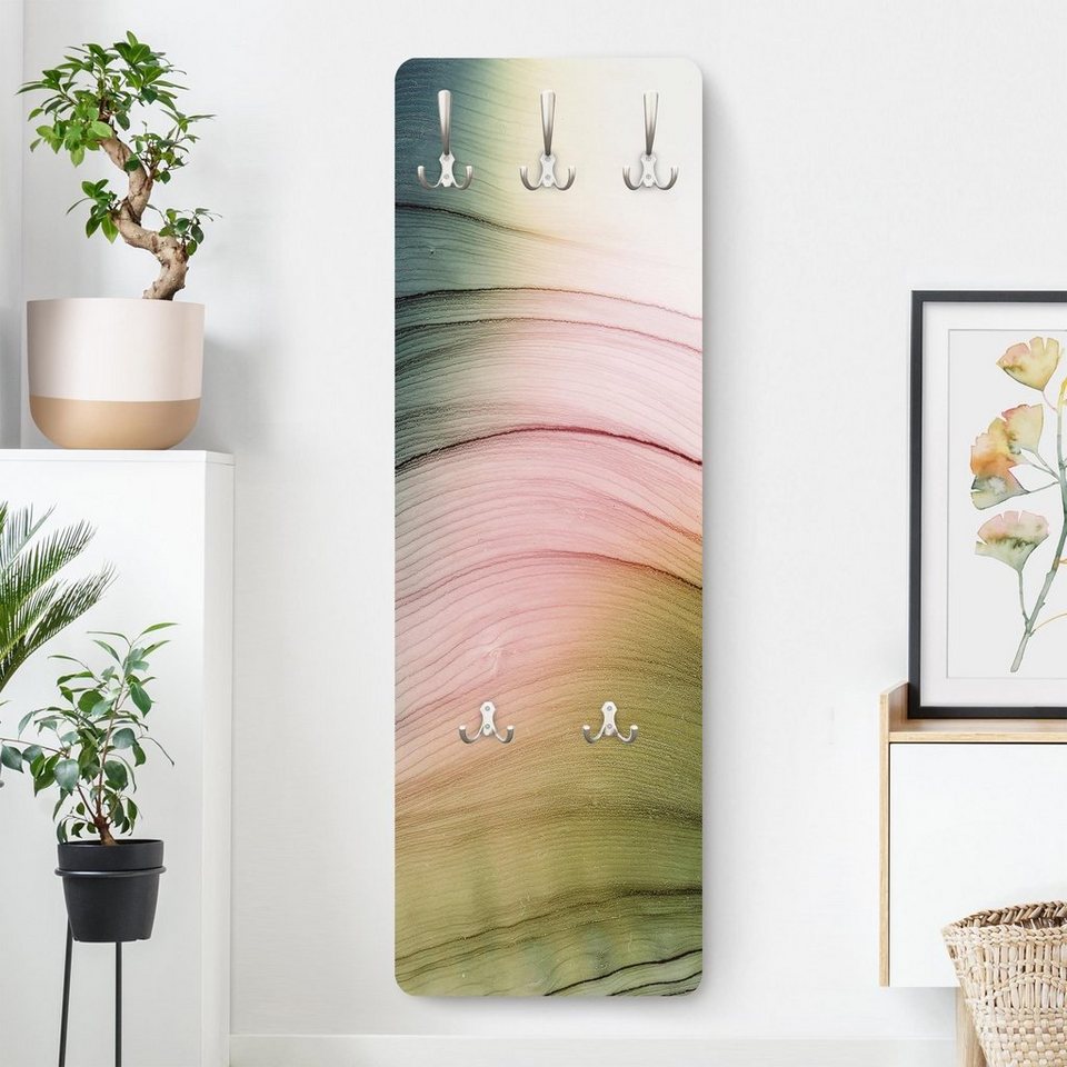 Bilderdepot24 Garderobenpaneel Bunt Abstrakt Kunst Melierter Farbtanz