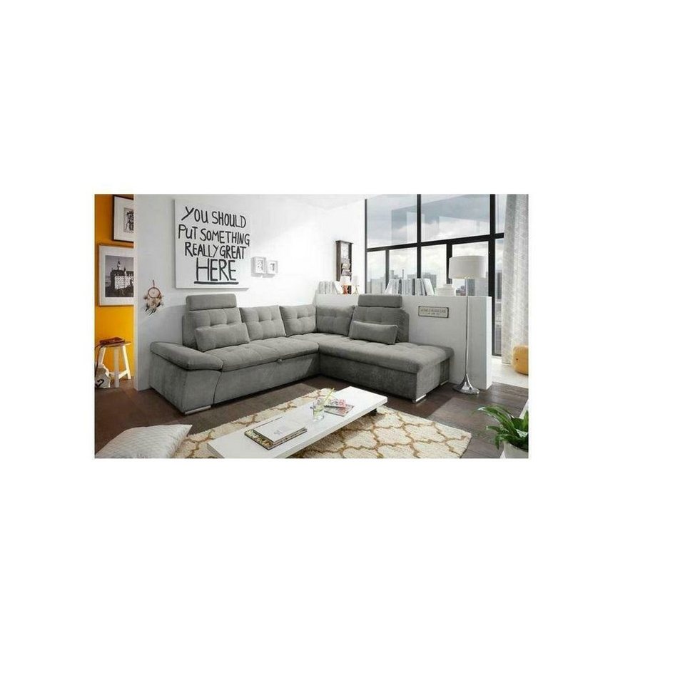 Jvmoebel Sofa Design Ecksofa L Form Sofa Couch Polster Schlafsofa Textil