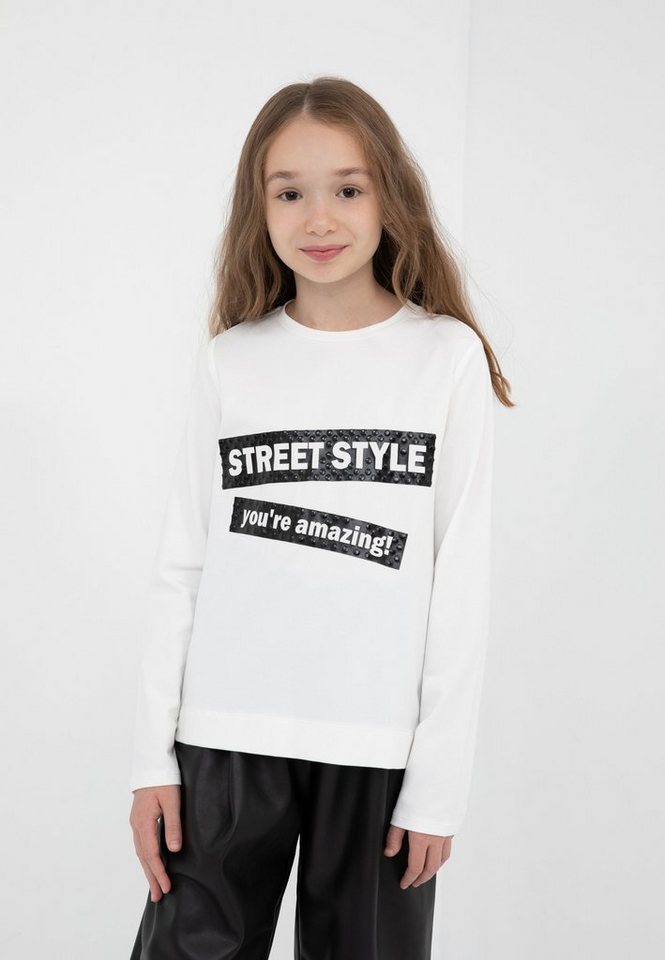 Gulliver Langarmshirt Mit Trendigem Statement Print Aus Atmungsaktivem