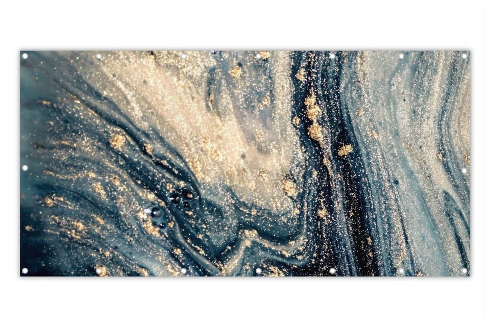 Muchowow Balkonsichtschutz Marmor Farbe Glitter Gold 1 St
