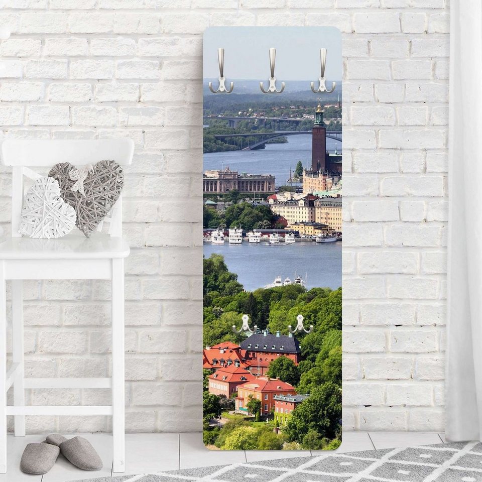 Bilderdepot24 Garderobenpaneel Design Städte Skyline Stockholm City