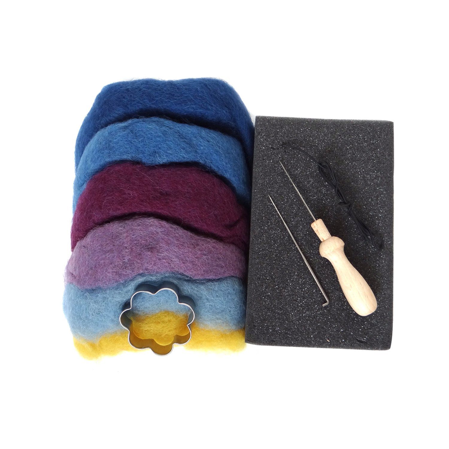 Filges Bastelnaturmaterial Bastelset Haarbandblüten Blau