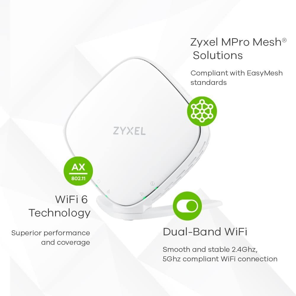 Zyxel Zyxel WX3100-T0 Dualband Wi-Fi 6 WLAN Range-Extender AX1800 WPA3 ...