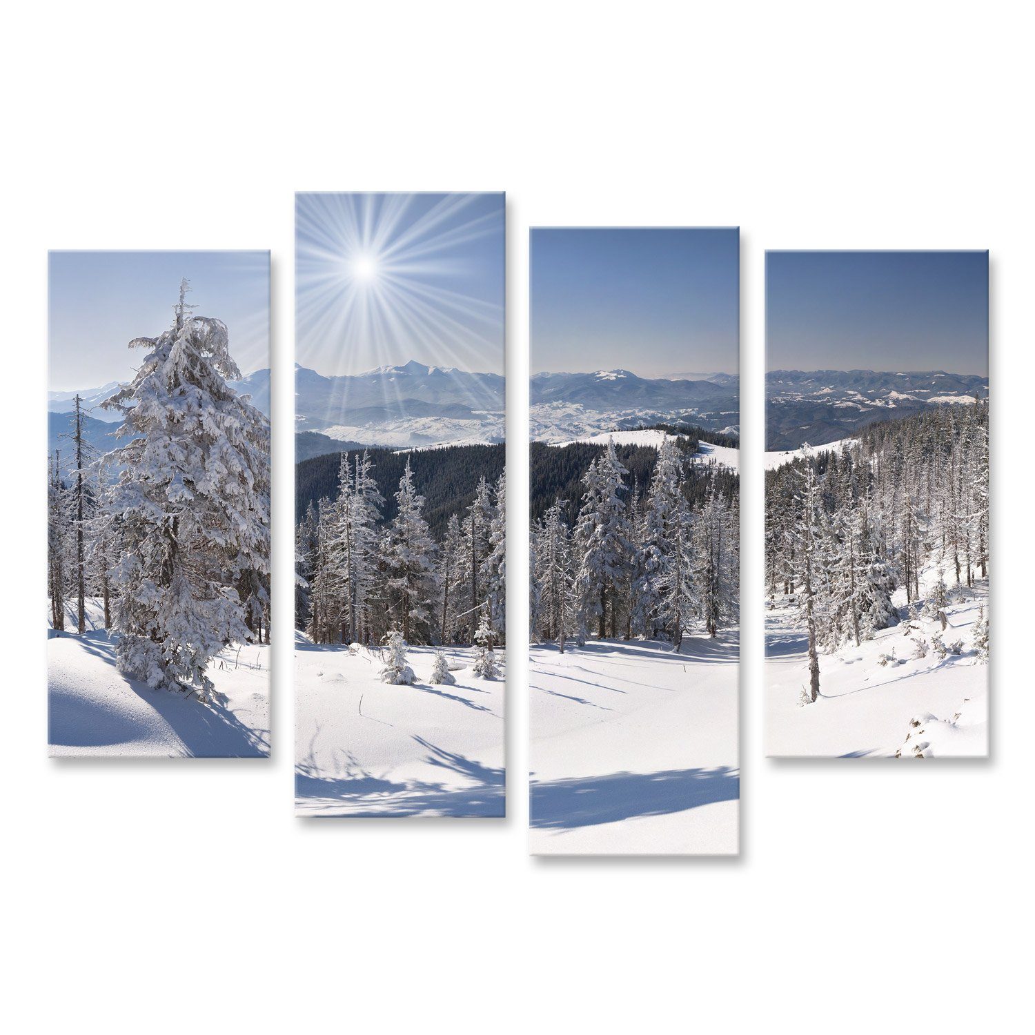 Islandburner Leinwandbild Bild Auf Leinwand Schöne Winterlandschaft In