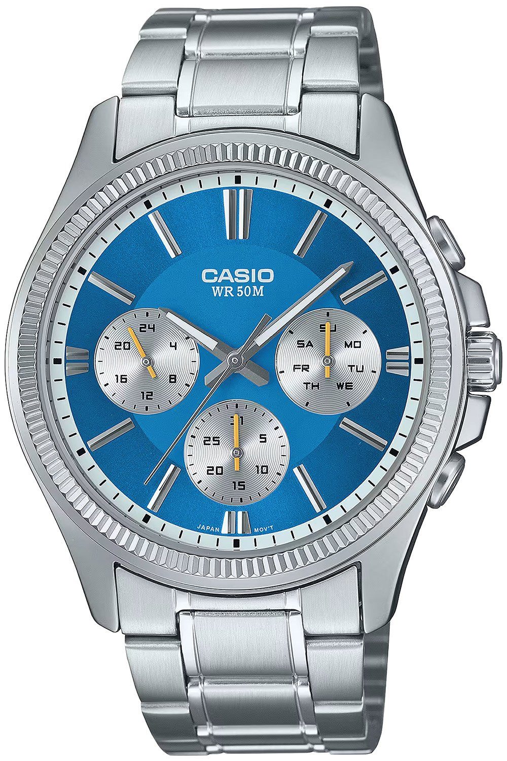 CASIO Quarzuhr Multifunktion Stahl/Blau
