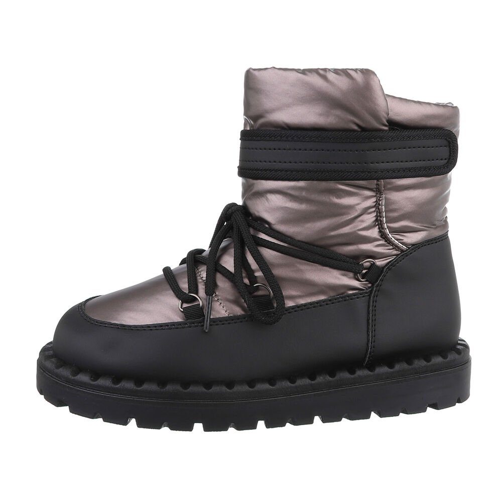 Ital-Design Damen Snowboots Freizeit Snowboots, Schneestiefel