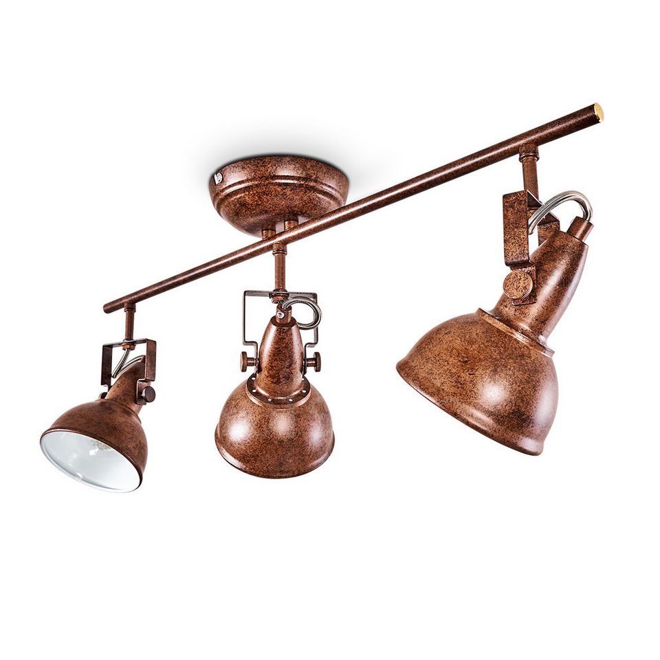 Hofstein Deckenleuchte Arazane Deckenlampe Aus Metall In Rostbraun