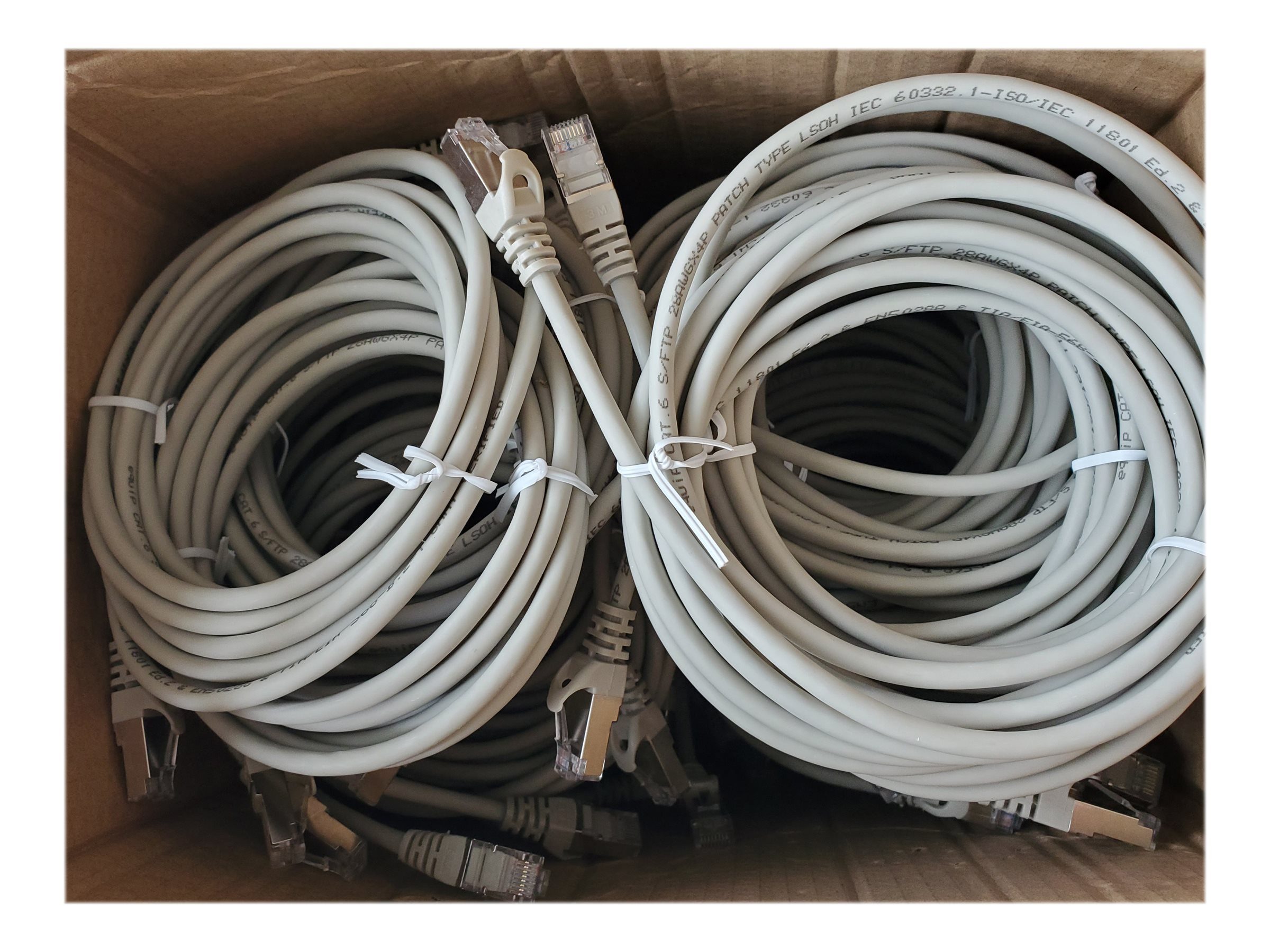 Equip EQUIP Patchkabel Cat6 S/FTP 2xRJ45 2.00m grau 34 Stk./box Netzwerkkabel