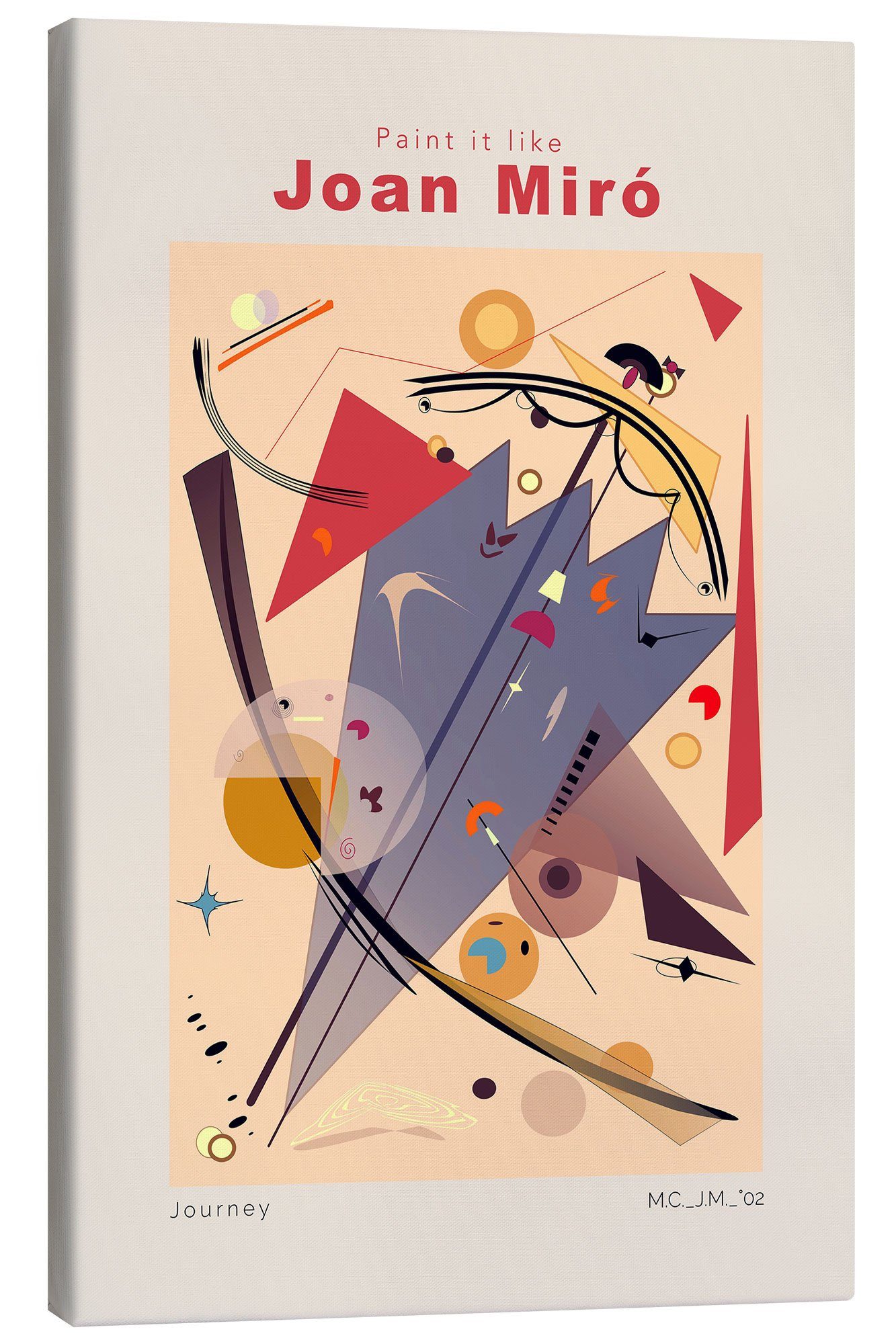 Posterlounge Leinwandbild Exhibition Posters Joan Miró Journey