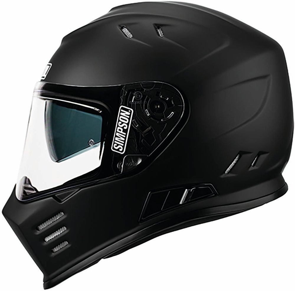 Simpson Motorradhelm Venom Helm, kratzfestes Visier mit ultrabreiter Sicht