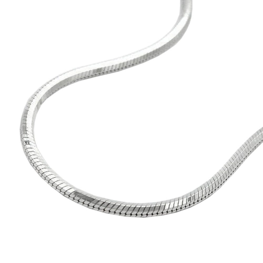 Gallay Silberarmband Armband 1,3mm Schlangenkette fünfkantig diamiert Silber 925 19cm