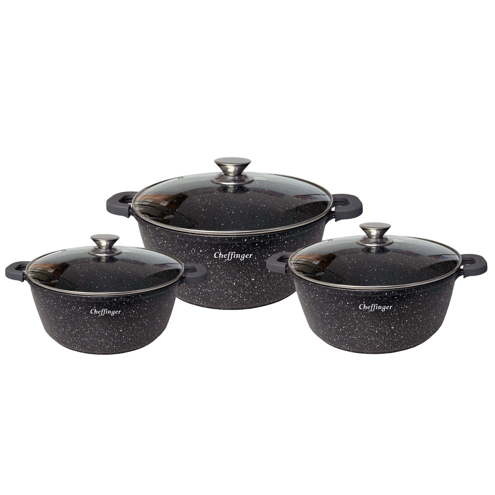 Cheffinger Kochtopf 24 45 6l Kochtopf Set Suppentopf Antihaft