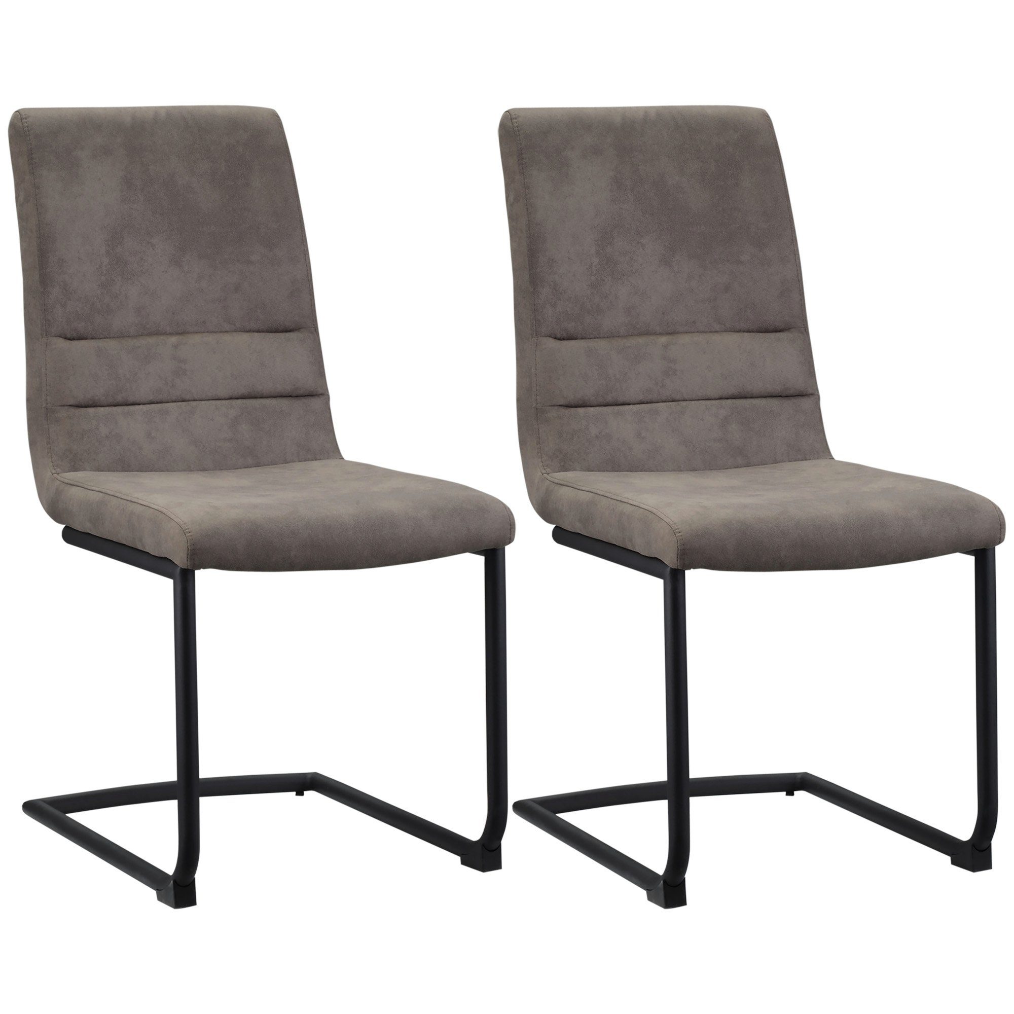 Homcom Esszimmerstuhl Homcom 2er Set Esszimmerstühle Im Modernen Design Freischwinger 42 Cm X