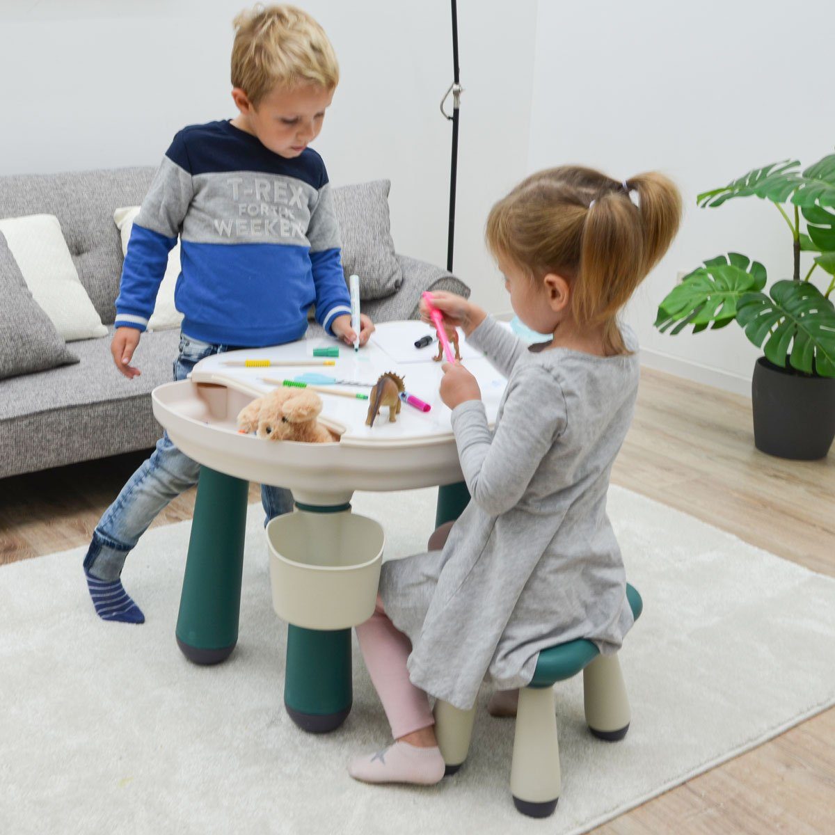LittleTom Spieltisch für Kinder ab 1 Jahr - 3-in-1 Kindertisch mit ...