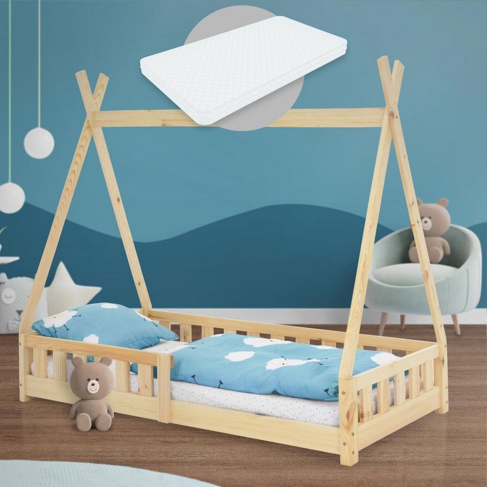 Ml Design Kinderbett Kinderbett Mit Rausfallschutz Lattenrost Und
