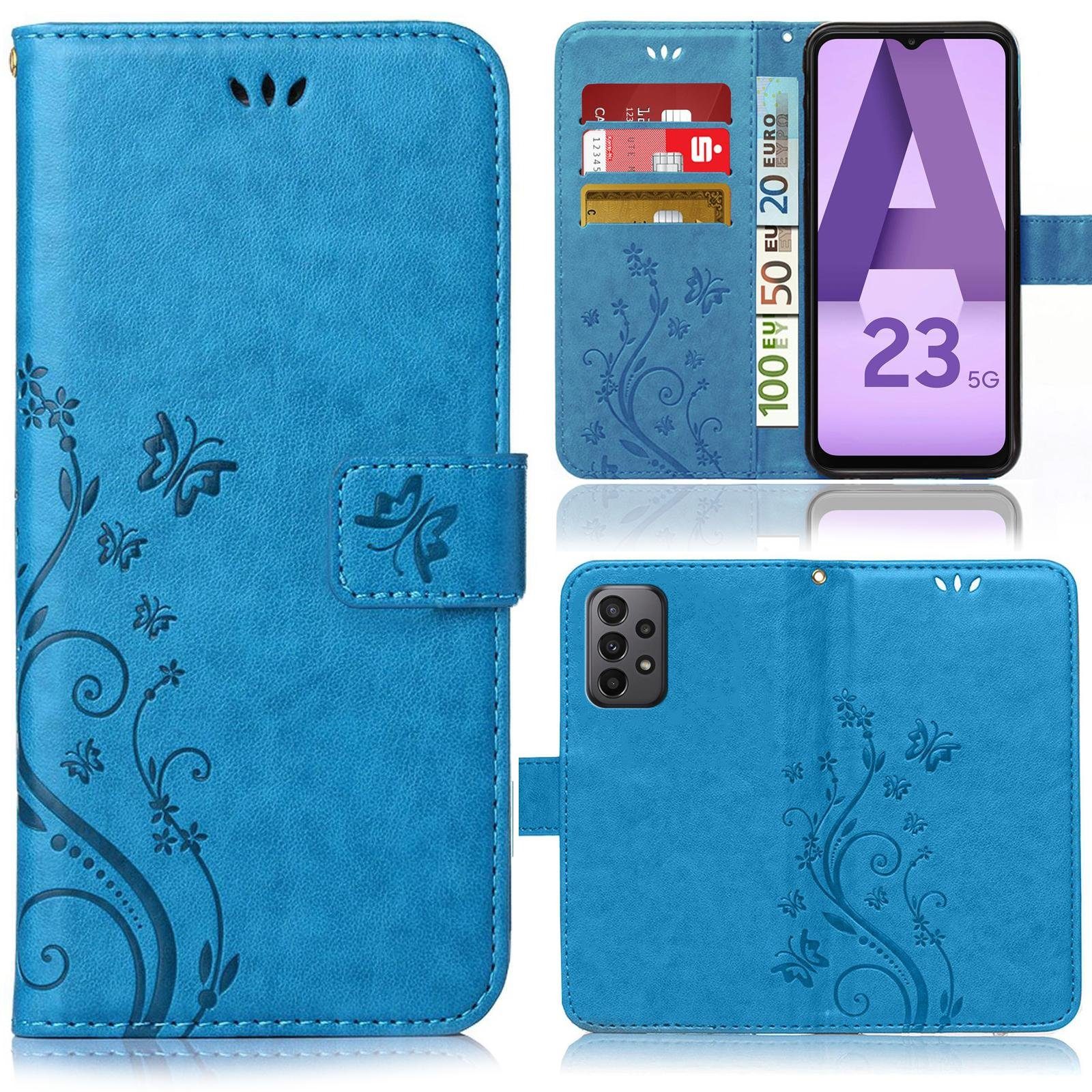 Numerva Handyhülle Bookstyle Flower Für Samsung Galaxy A23 A23 5g