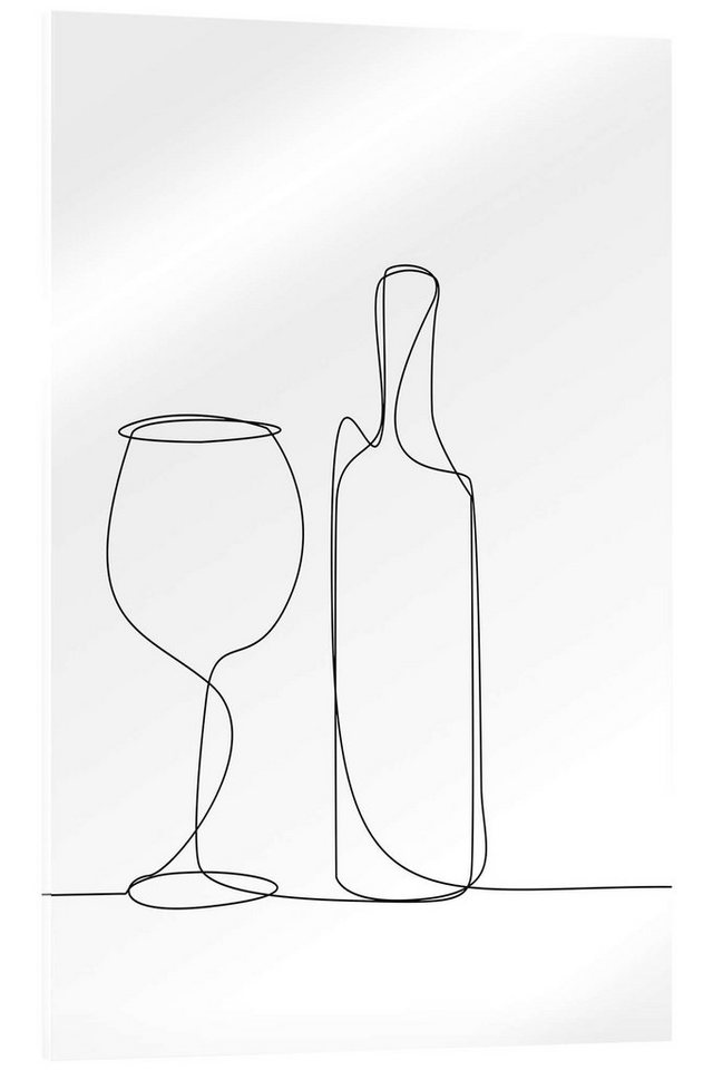 Posterlounge Acrylglasbild Editors Choice Ein Glas Wein Küche