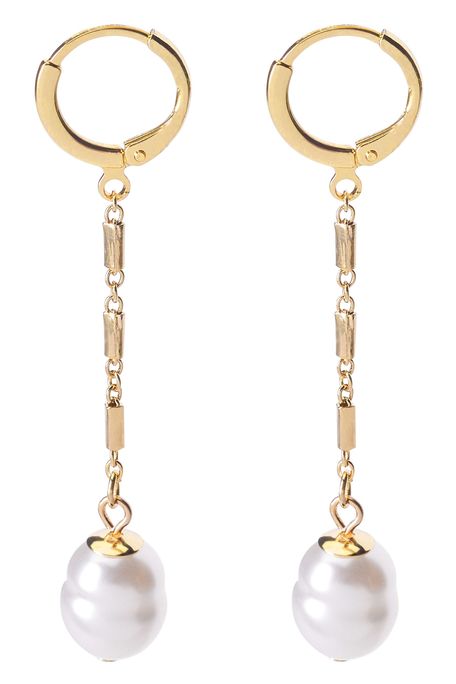 Next Paar Creolen Creolen mit Perlen-Anhänger (1-tlg)