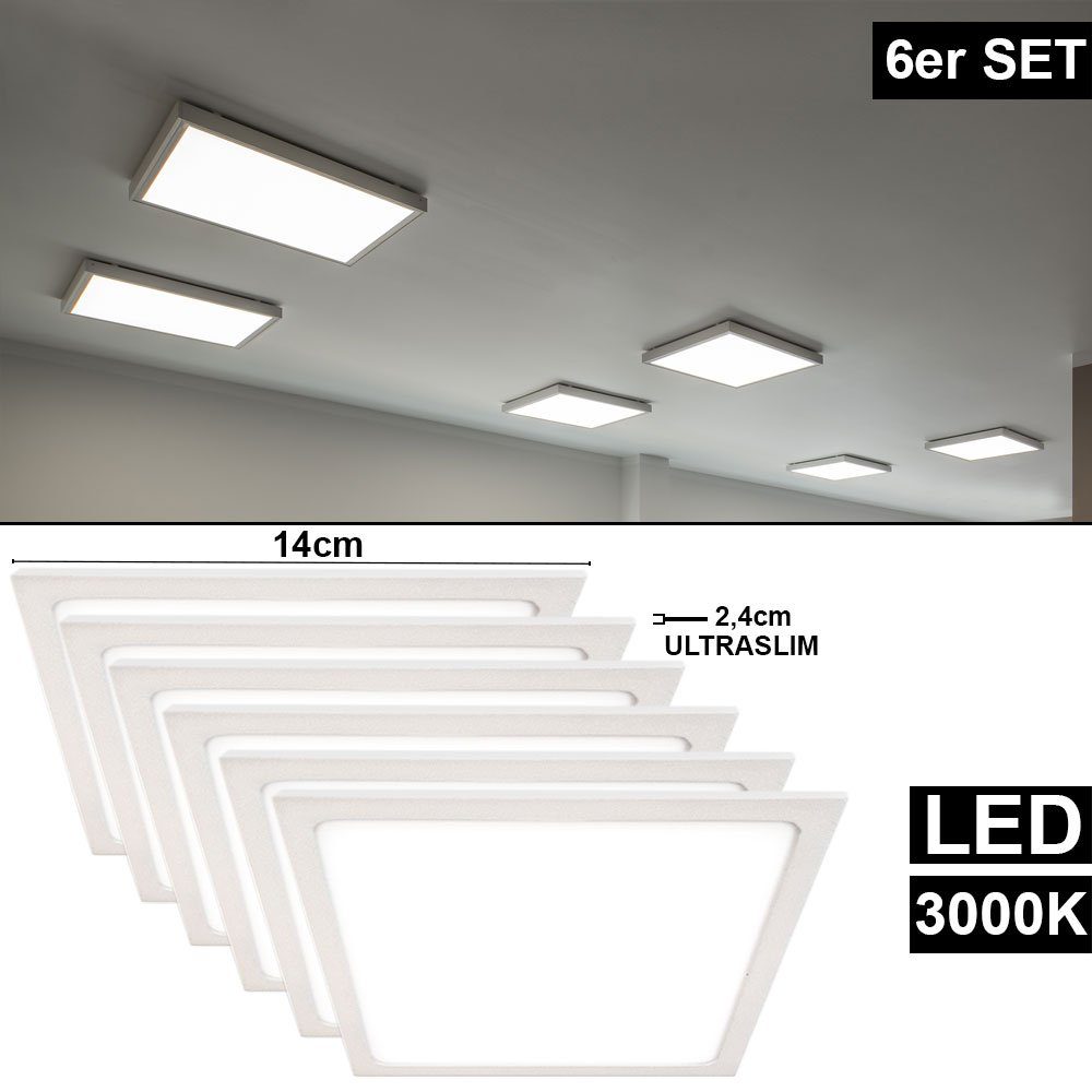 Etc Shop Led Panel Led Leuchtmittel Fest Verbaut Warmweiß 6er Set