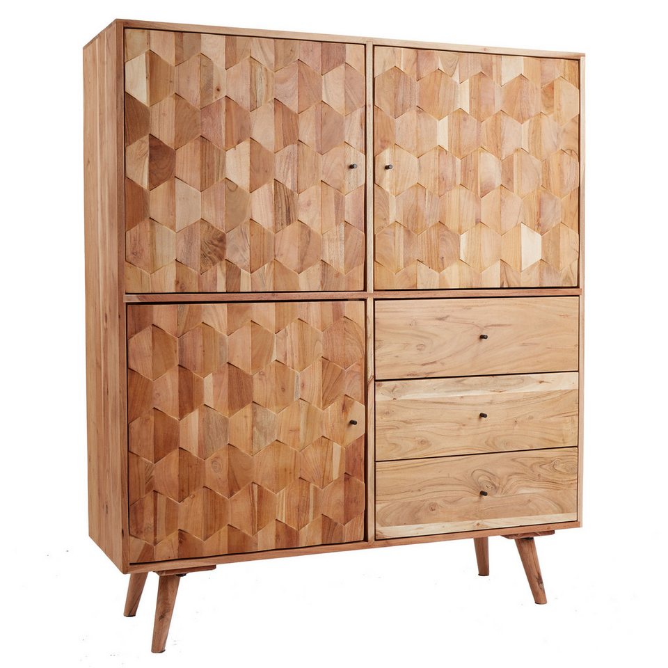 Riess Ambiente Highboard Mystic Living 140cm Natur · Hochschrank Aus