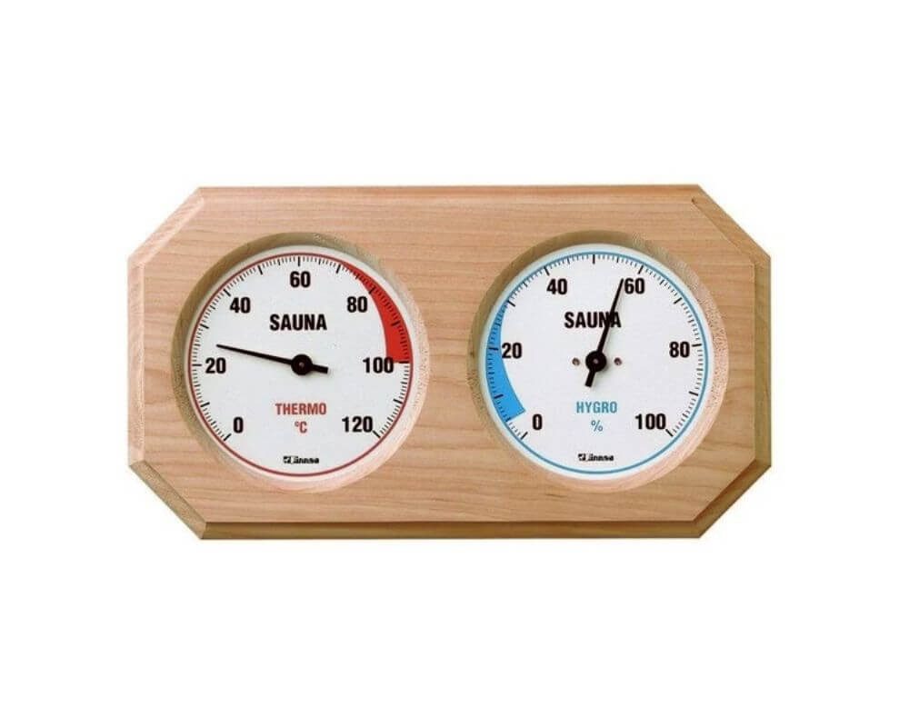 Finnsa® GmbH Hygrometer Sauna-Hygrotherm 2in1 Thermometer und -Hygrometer, Luftfeuchtigkeitsmesser