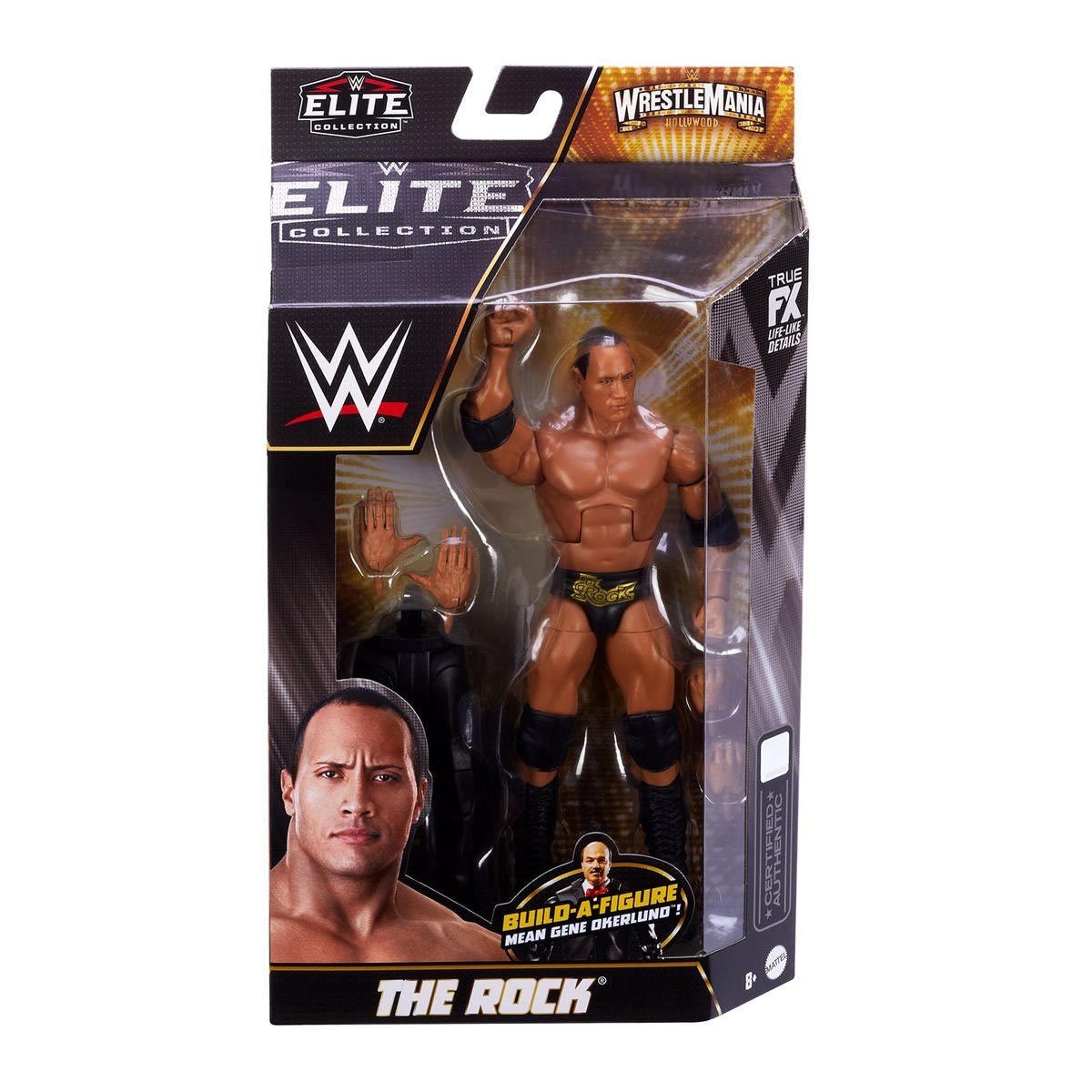 Mattel® Actionfigur WWE WrestleMania Elite 2023 Wave 1 The Rock BaF Actionfigur