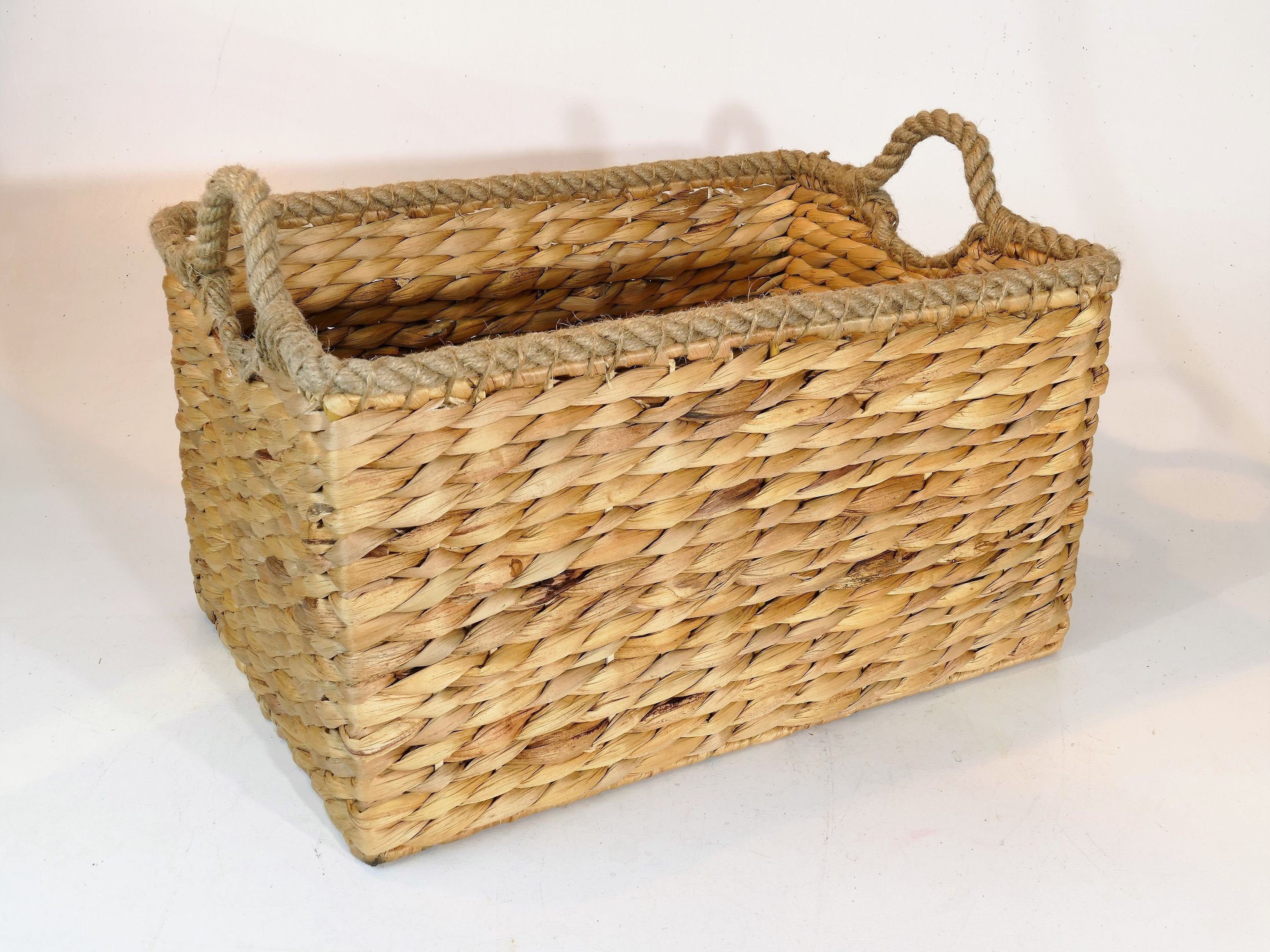 ARTRA Dekokorb (1 St), Aufbewahrungskorb JANINA aus Wasserhyazinthe natur Ordnungshelfer ...