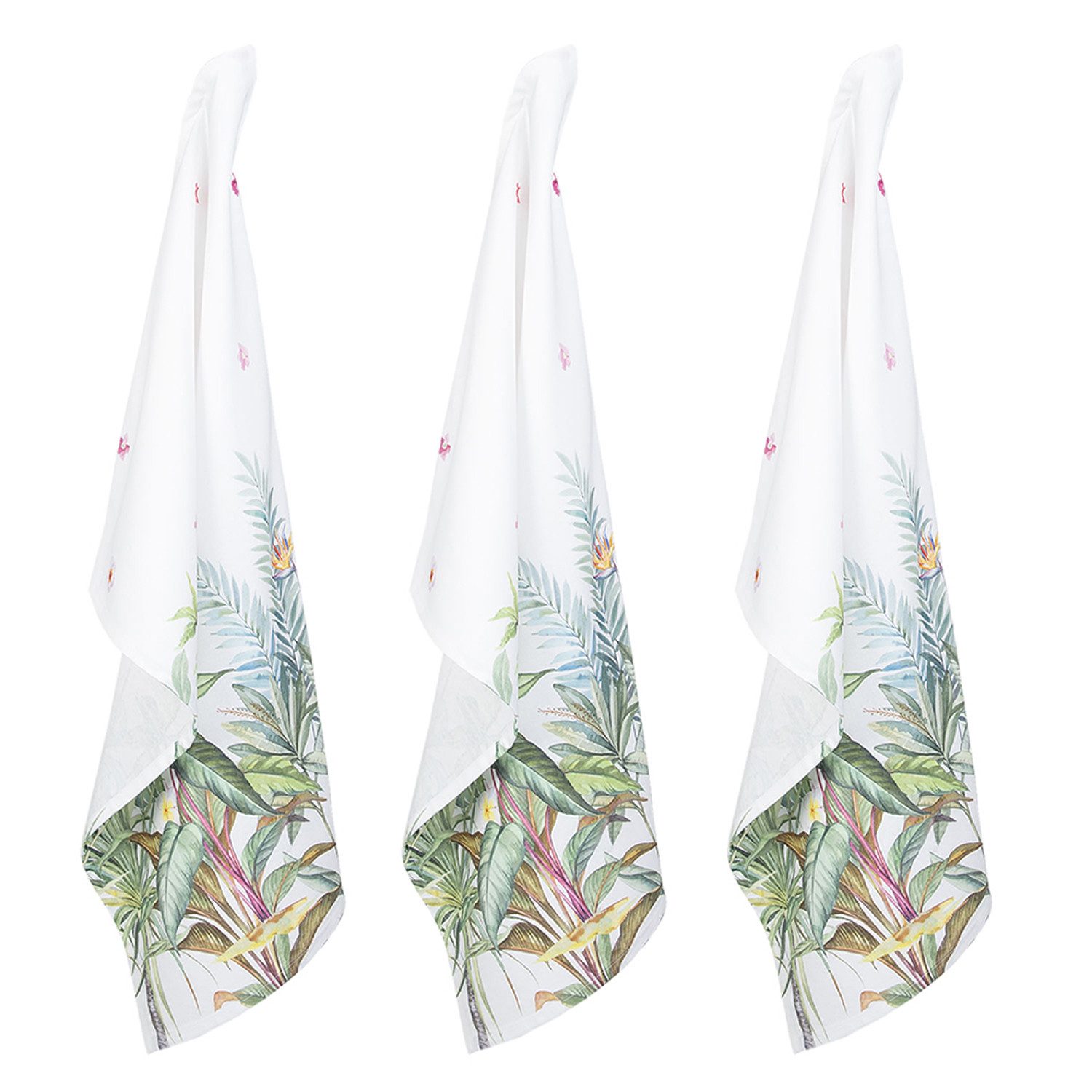 Clayre And Eef Geschirrtuch Jungle Botanics Set 3 Tlg 3 Teilig