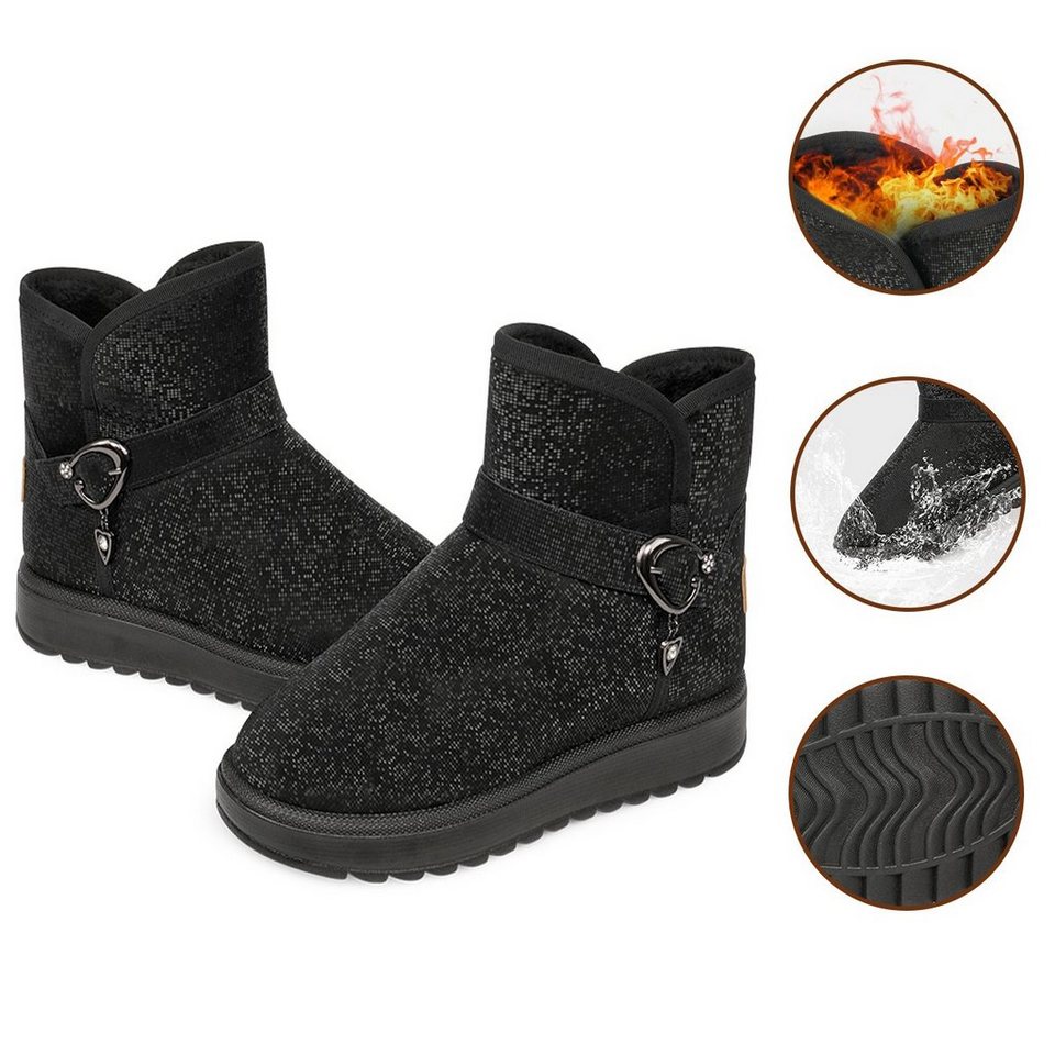 Nulsta Winterboots Wasserdicht Warm Plush Gefütterte Schneestiefel