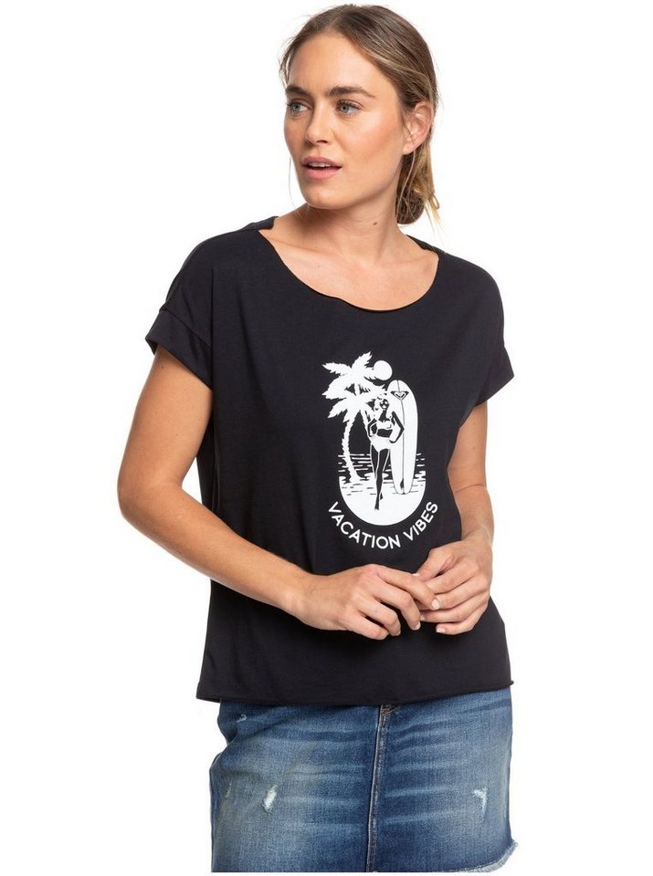 Roxy T Shirt Sweet Summer Night A Stoff Leichter Burnout Stoff